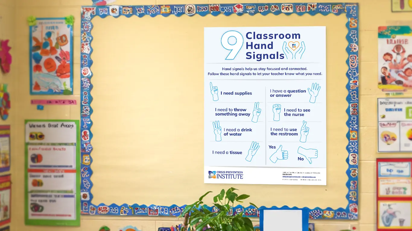 Classroom Hand Signals Poster